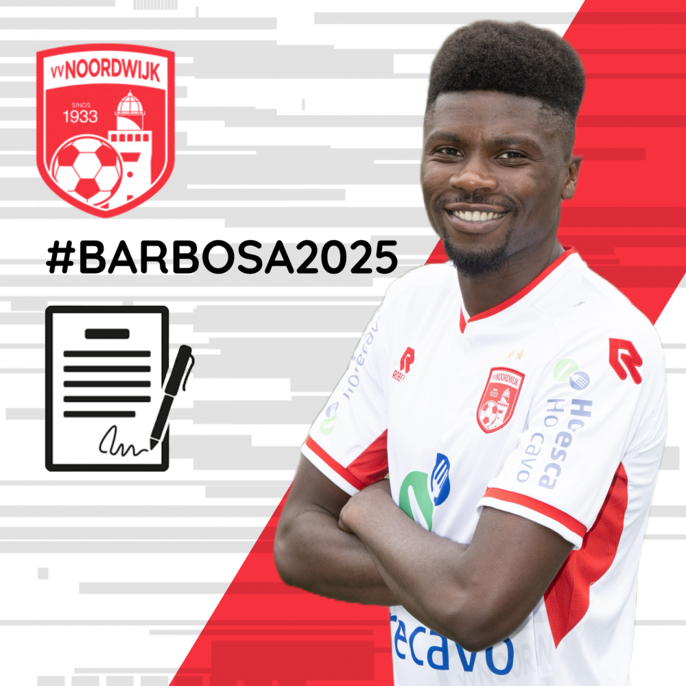 José Barbosa Nhoca ook een derde seizoen bij Noordwijk | vv Noordwijk