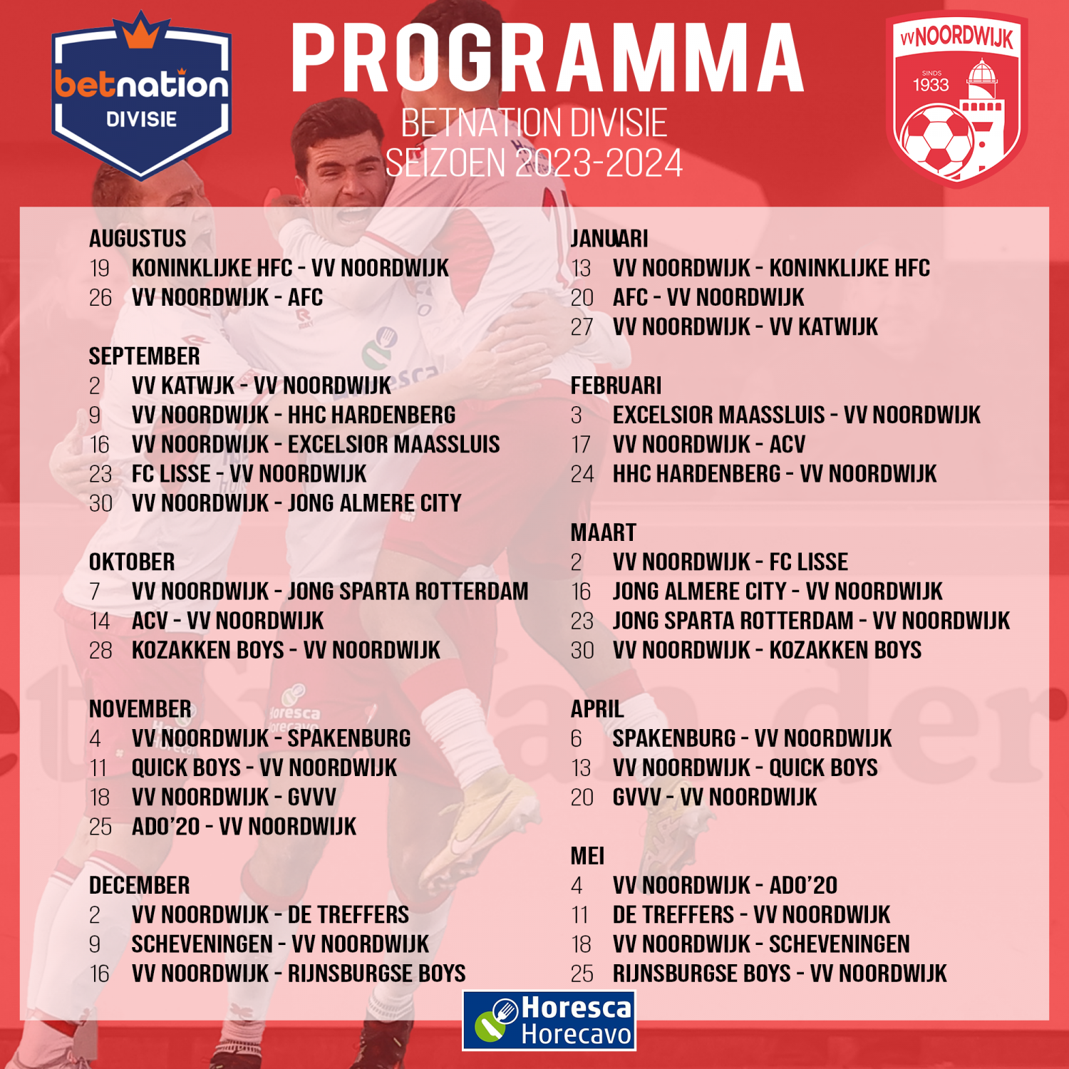 Volledig programma Noordwijk 1 | vv Noordwijk